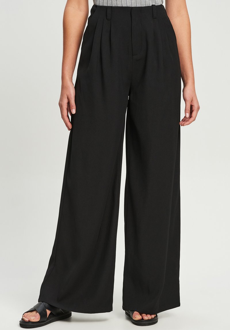 WILLA BILLOW - Stoffhose - black/schwarz - Zalando.de