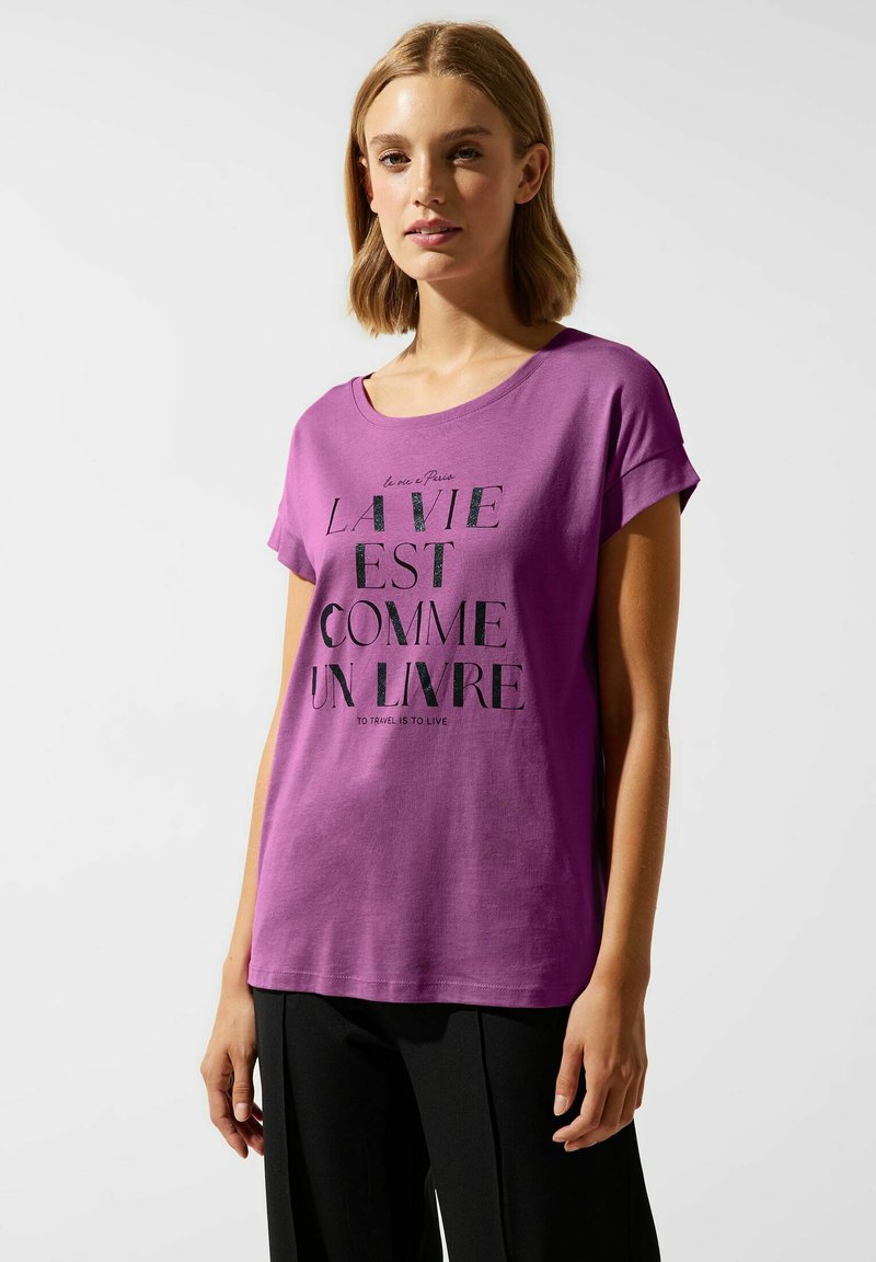 Street One WORDING PART - Print T-shirt - lila/purple - Zalando.de