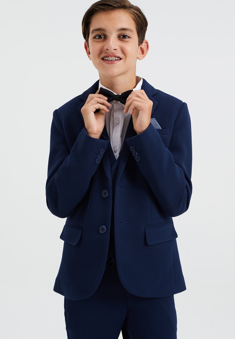 WE Fashion MET STRUCTUUR - Sacou de costum - blue/bleumarin - Zalando.ro