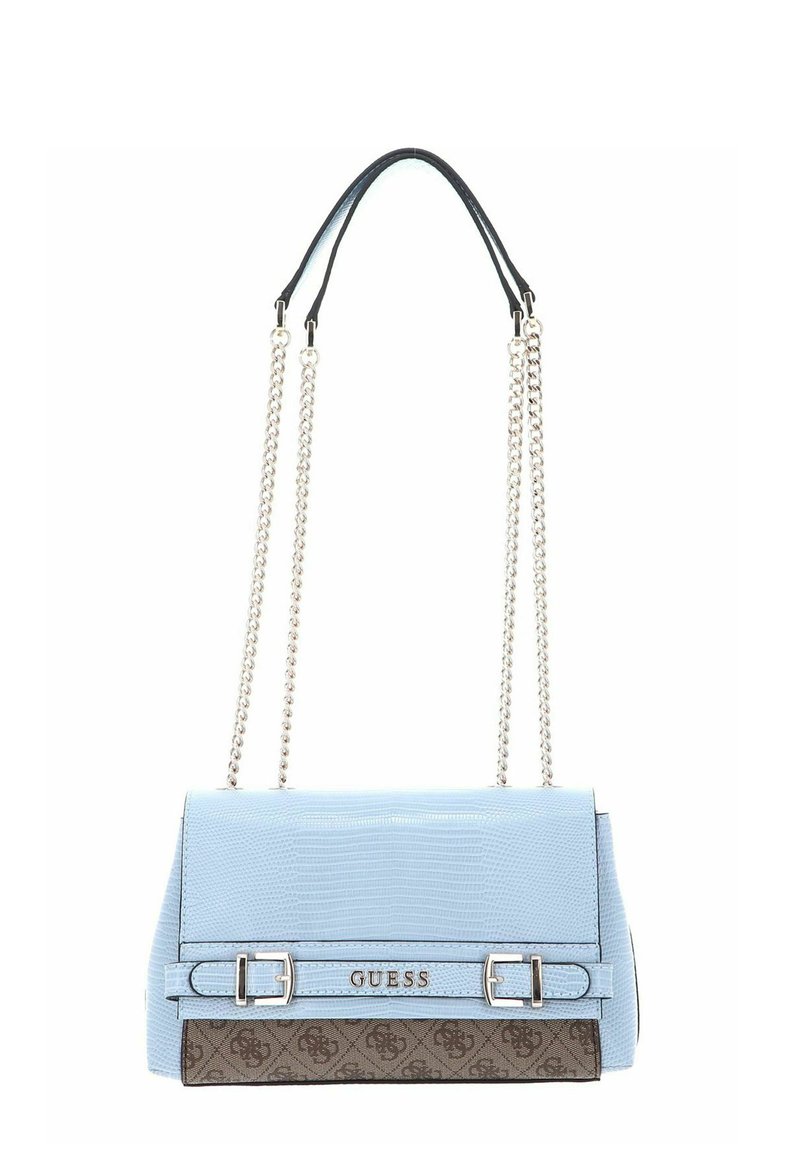 Guess SESTRI CONVERTIBLE XBODY FLAP - Bandolera - latte logo sky blue ...
