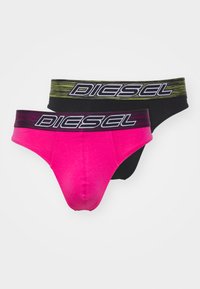 Diesel UMBR-STRINGTWOPACK 2 PACK - Slip - black/knockout pink/pink ...