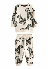 Next ALL OVER CHARACTER AND JOGGERS SET - Tracksuit - ecru zebra/beige ...
