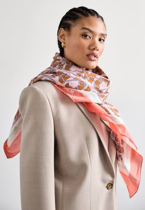 MCM LOGO GROUP PRINT SCARF UNISEX - Tørklæde / Halstørklæder - cognac ...