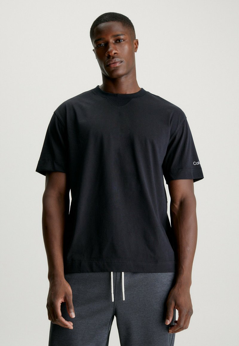 Calvin Klein Performance GYM - Basic T-shirt - black beauty/black - Zalando