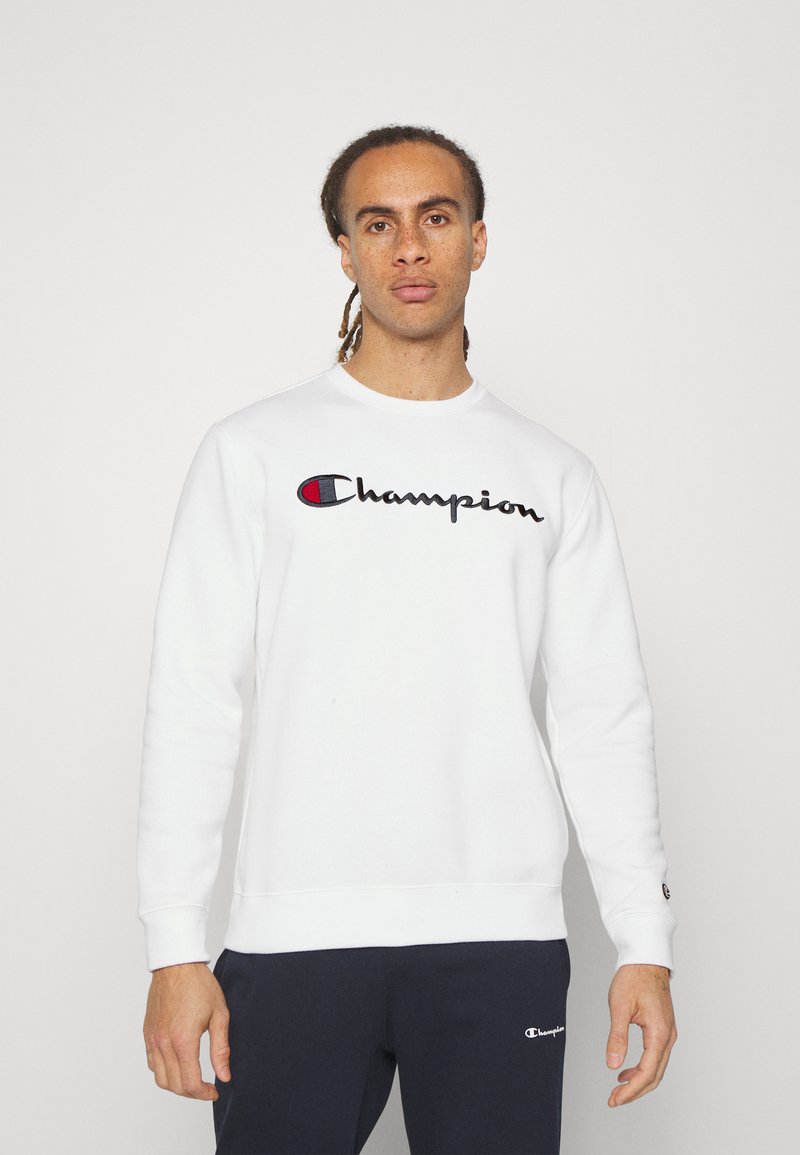 Champion CLASSIC CREWNECK LARGE LOGO - Sweater - white/wit - Zalando.be