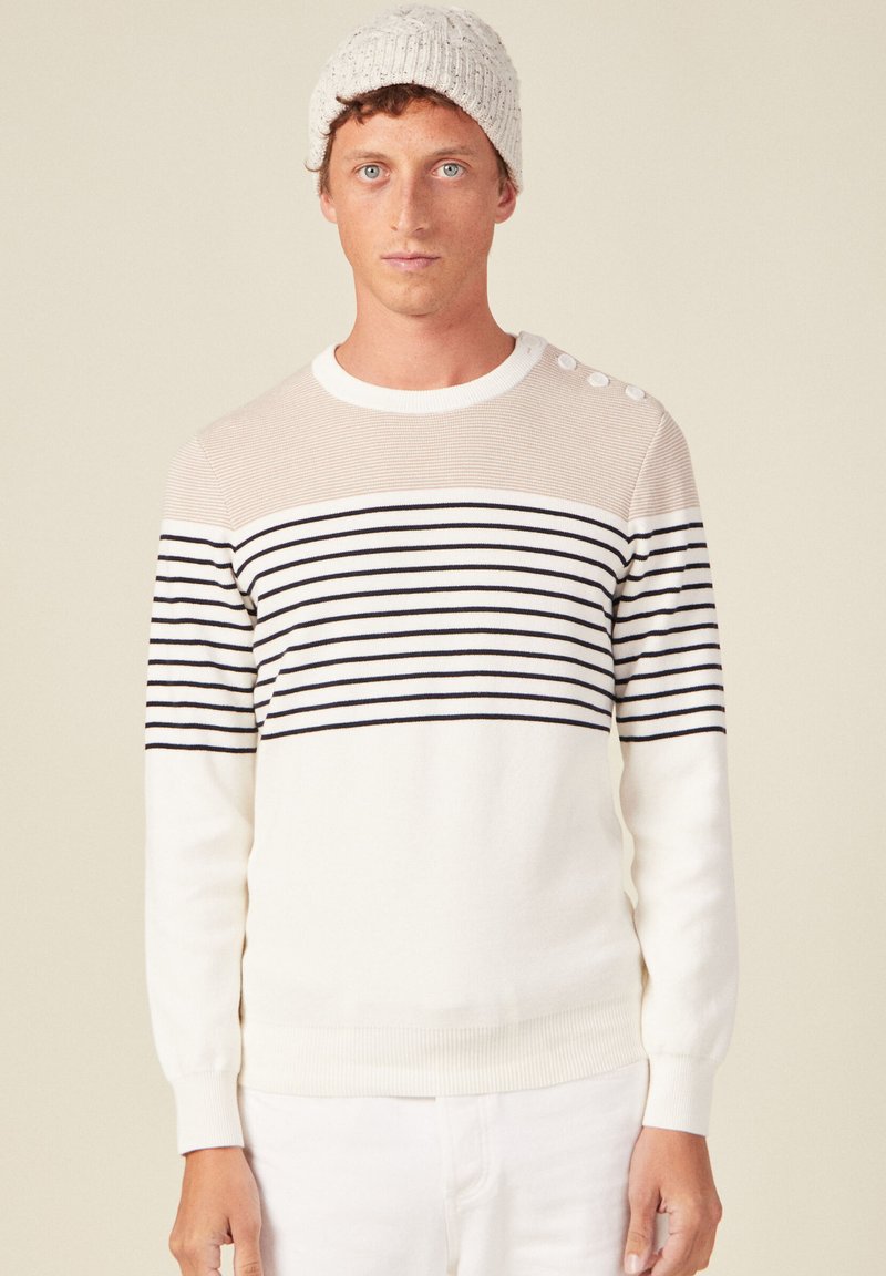 BONOBO Jeans MIT LANGEN ÄRMELN - Pullover - ecru/beige - ZALANDO.FR