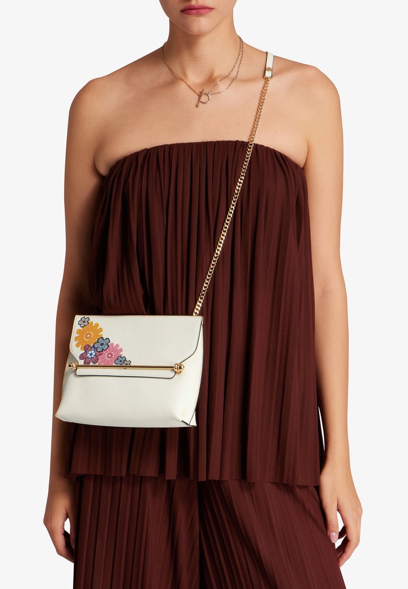 Strathberry STYLIST - Sac bandoulière - vanilla crochet print/blanc ...