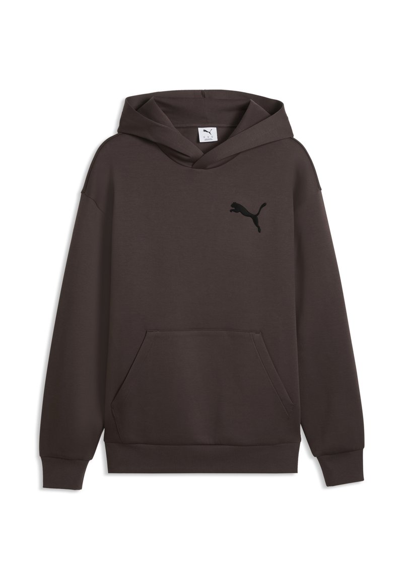 Puma ESSENTIALS ELEVATED CAT LOGO RELAXED - Hættetrøje - chocolate ...