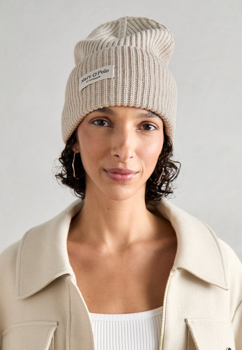 Marc O'Polo BEANIE FOLD UP - Beanie - sandy melange/beige - Zalando.co.uk