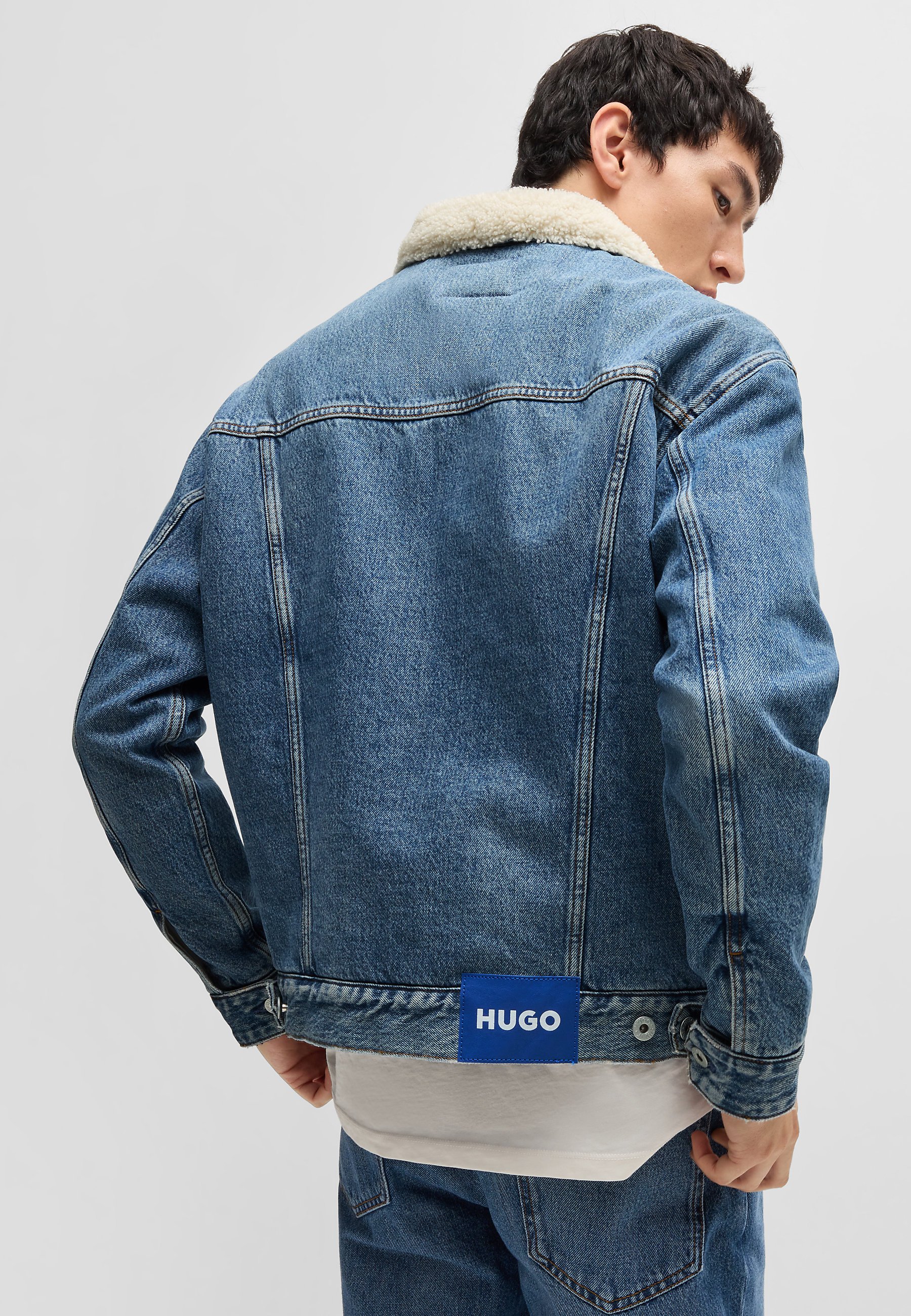 HUGO DEX Denim jacket navy dark blue Zalando