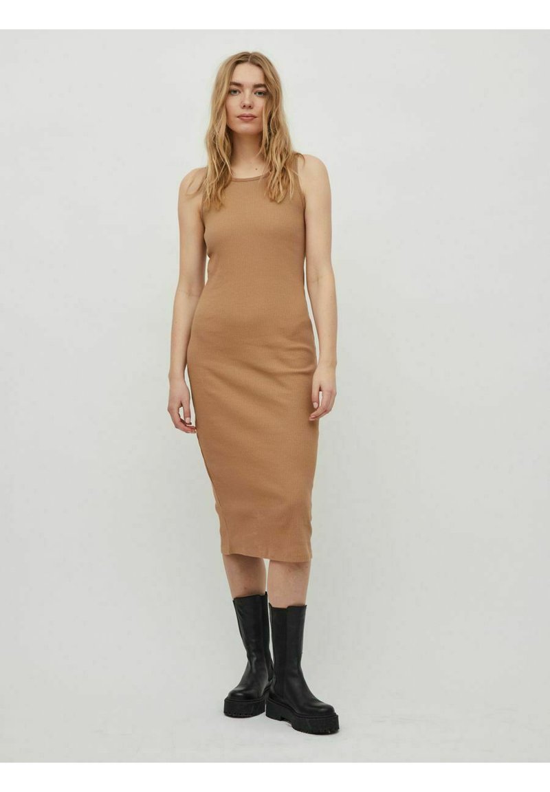 VILA VILA - Robe fourreau - tigers eye/beige - ZALANDO.BE