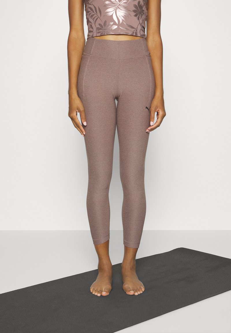 Puma STUDIO YOUR MOVE YOGINI LUXE 7/8 - Tights - dark clove heather ...