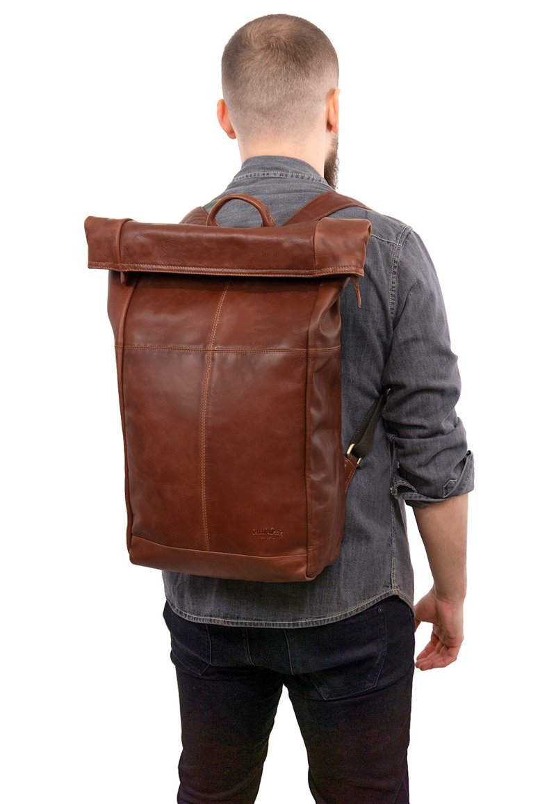 Gusti Leder Rucksack - honigfarben/ochre - Zalando.ie