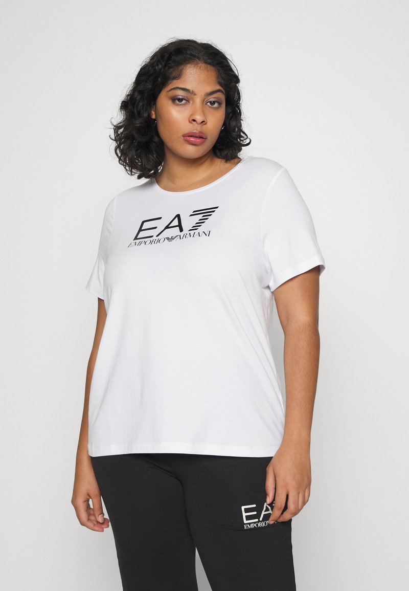 EA7 Emporio Armani T-Shirt print - white/black/weiß - Zalando.de