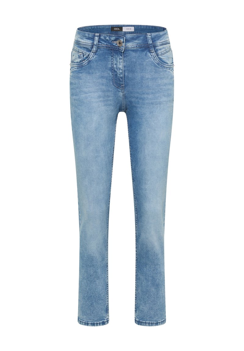 Cecil MID WAIST SLIM LEG JEANS IM CASUAL FIT - Jeans Slim Fit - light ...