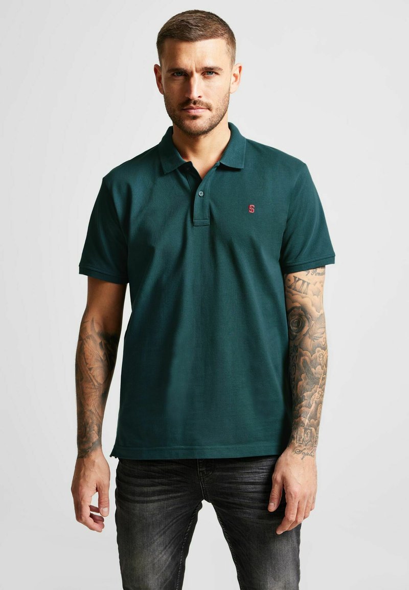 Street One MEN BASIC - Poloshirt - grün/groen - Zalando.nl