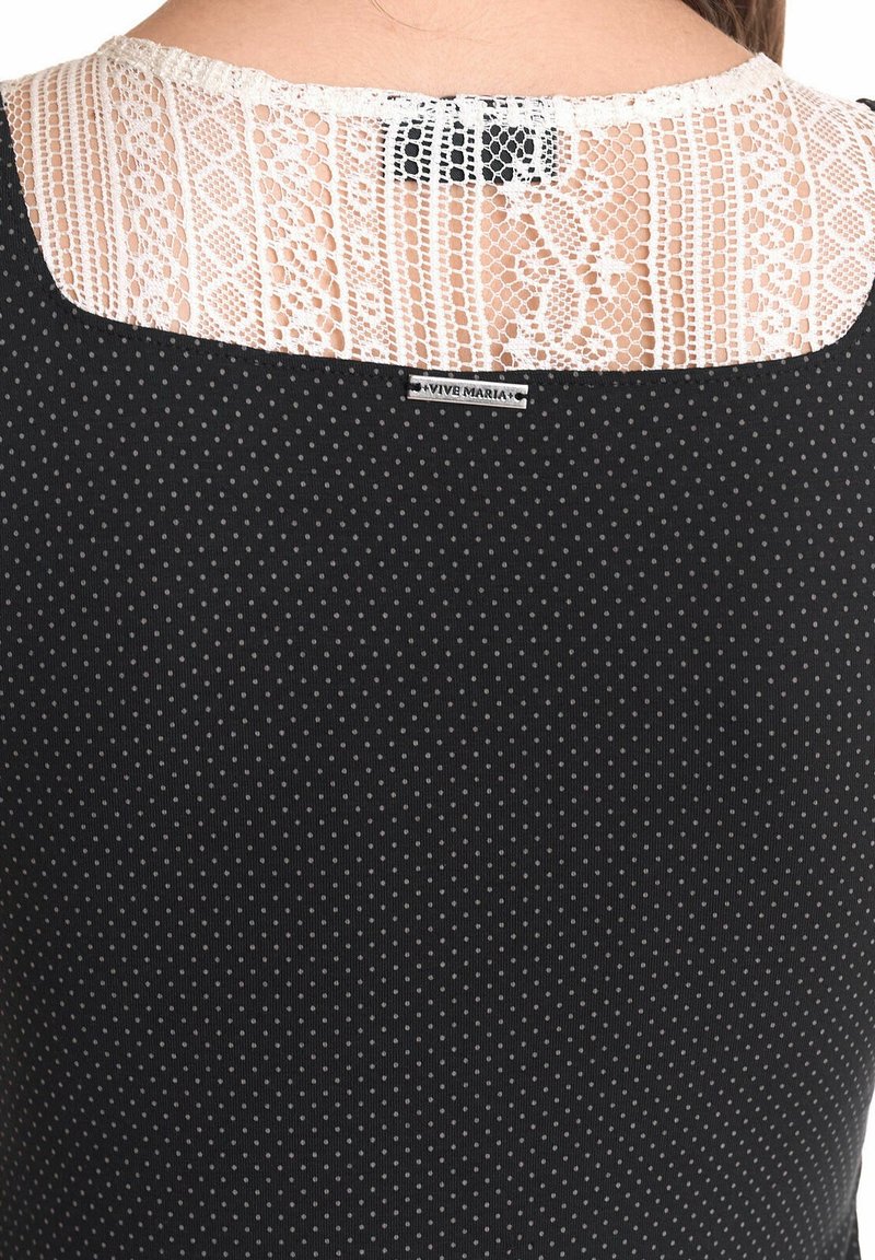 Vive Maria MEADOW - Langarmshirt - creme schwarz allover/beige - Zalando