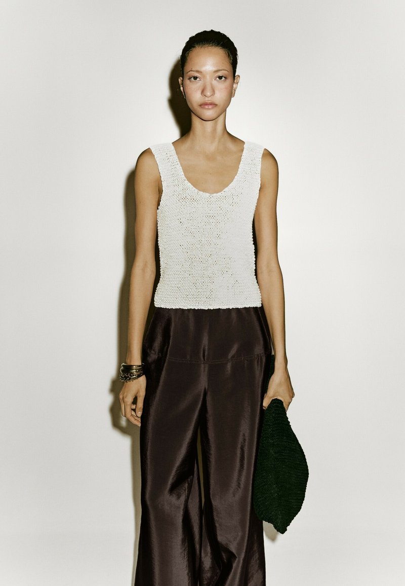 Massimo Dutti LIMITED EDITION - BRAIDED - Top - white - Zalando