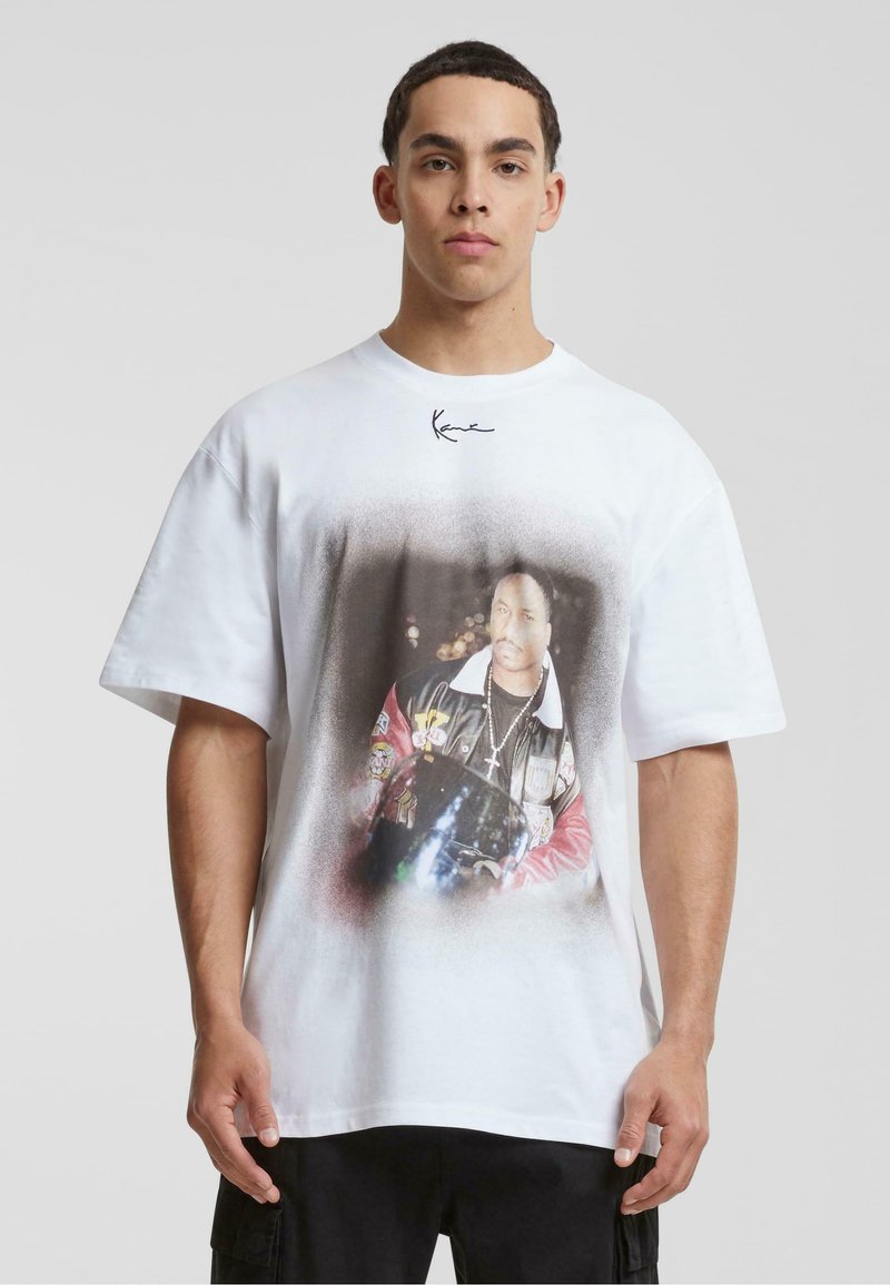 Karl Kani TINY SIGNATURE TEE - Print T-shirt - white - Zalando
