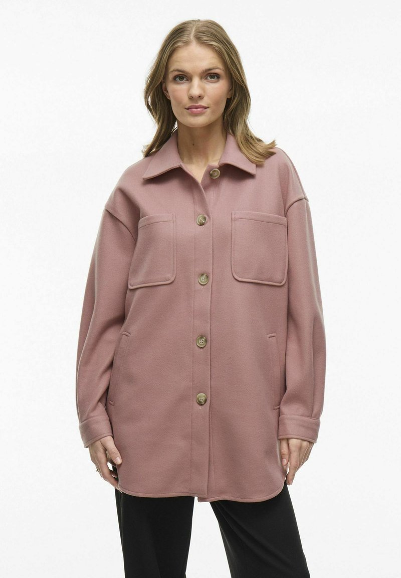 VILA VIKIMMI LS - Halflange jas - old rose/roze - Zalando.nl