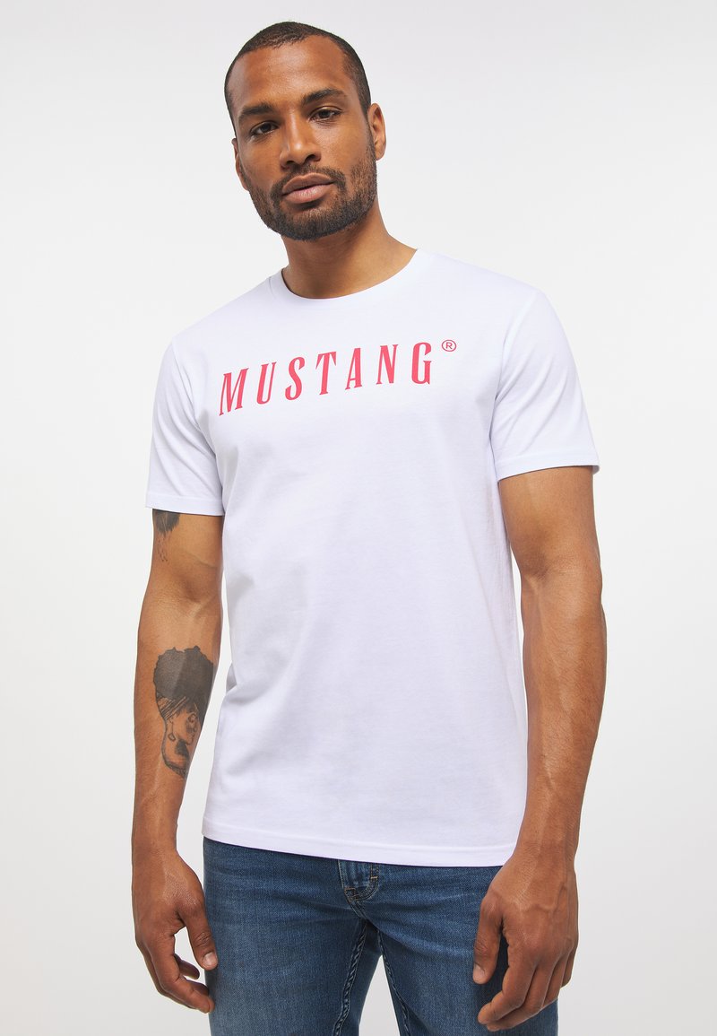 Mustang Triko s potiskem - weiã /bílá - Zalando.cz