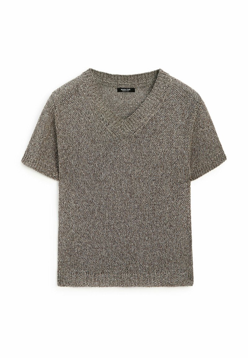 Massimo Dutti - T-shirt basic/ciemnobrązowy - Zalando.pl