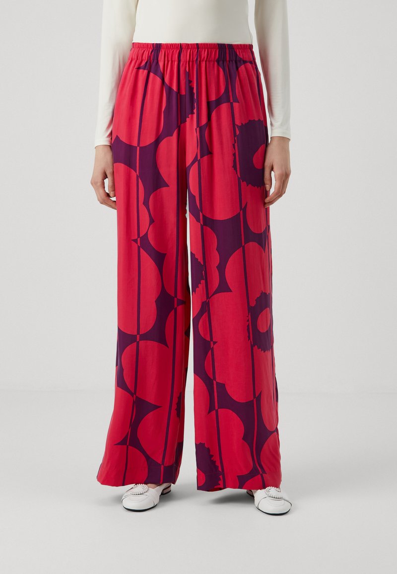 Marimekko OANET VESI UNIKKO TROUSERS - Nohavice - fuchsia/dark purple/bobuľová - Zalando.sk