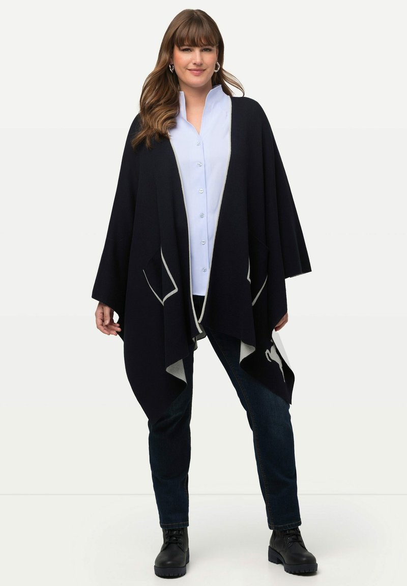 Ulla Popken Cape - dark blue/dunkelblau - Zalando.de