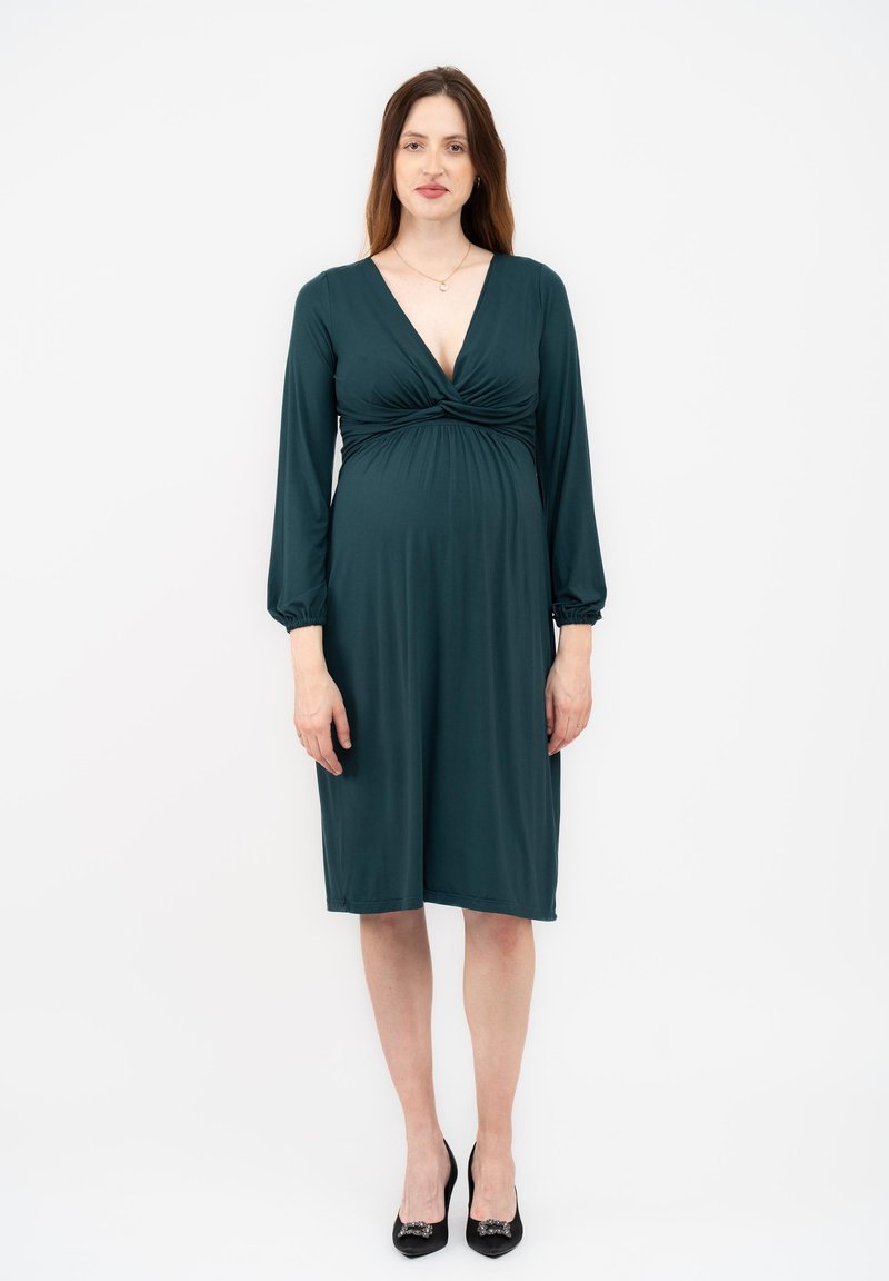 Cool Mama MATERNITY 2 IN 1 - Jersey dress - dark green - Zalando