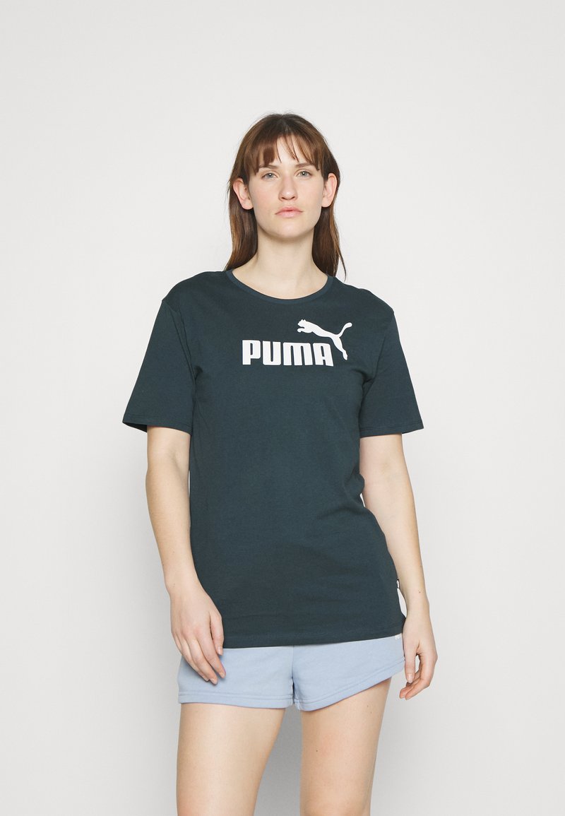 Puma ESS LOGO BOYFRIEND TEE - Print T-shirt - dark night/dark blue ...