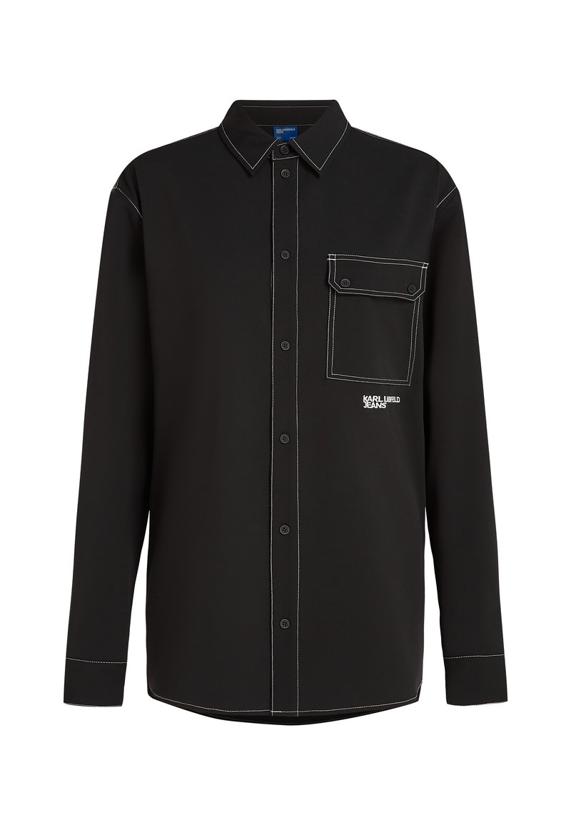 Karl Lagerfeld Jeans CONTRAST STITCH - Shirt - black - Zalando.co.uk
