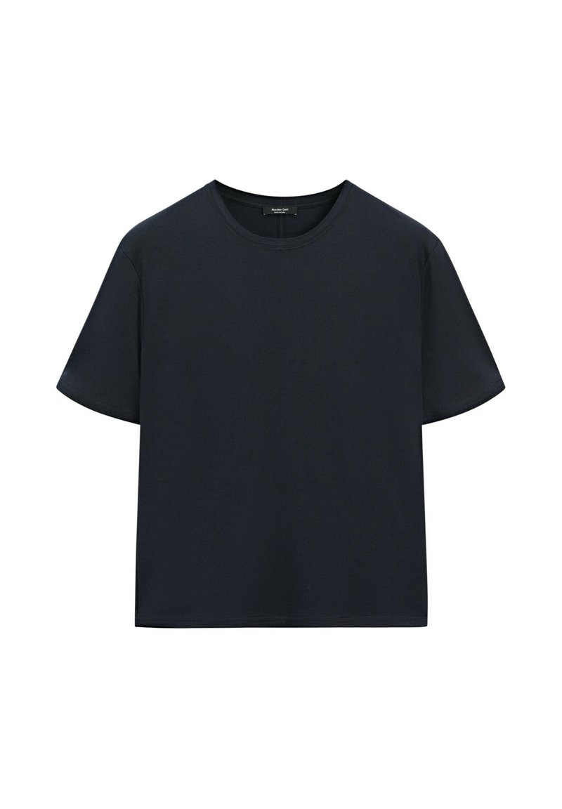Massimo Dutti SHORT-SLEEVE WITH BACK SEAM DETAIL - T-Shirt basic - dark ...