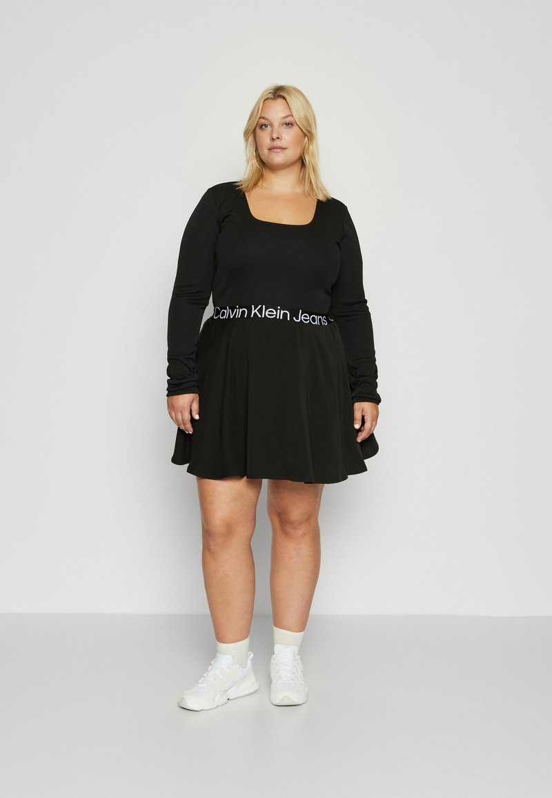Calvin Klein Jeans Plus Sukienka Letnia Czarny Zalando Pl