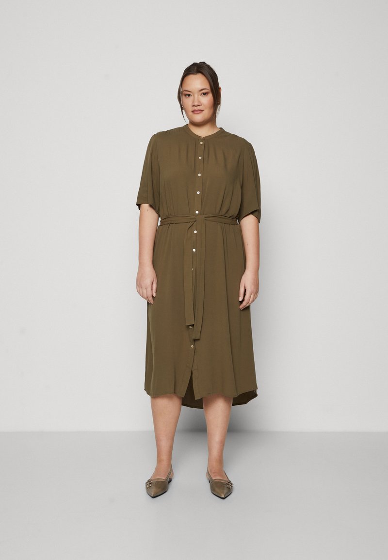 Vero Moda Curve VMCANNA FIONA CALF SHIRT DRESS - Vestido informal ...