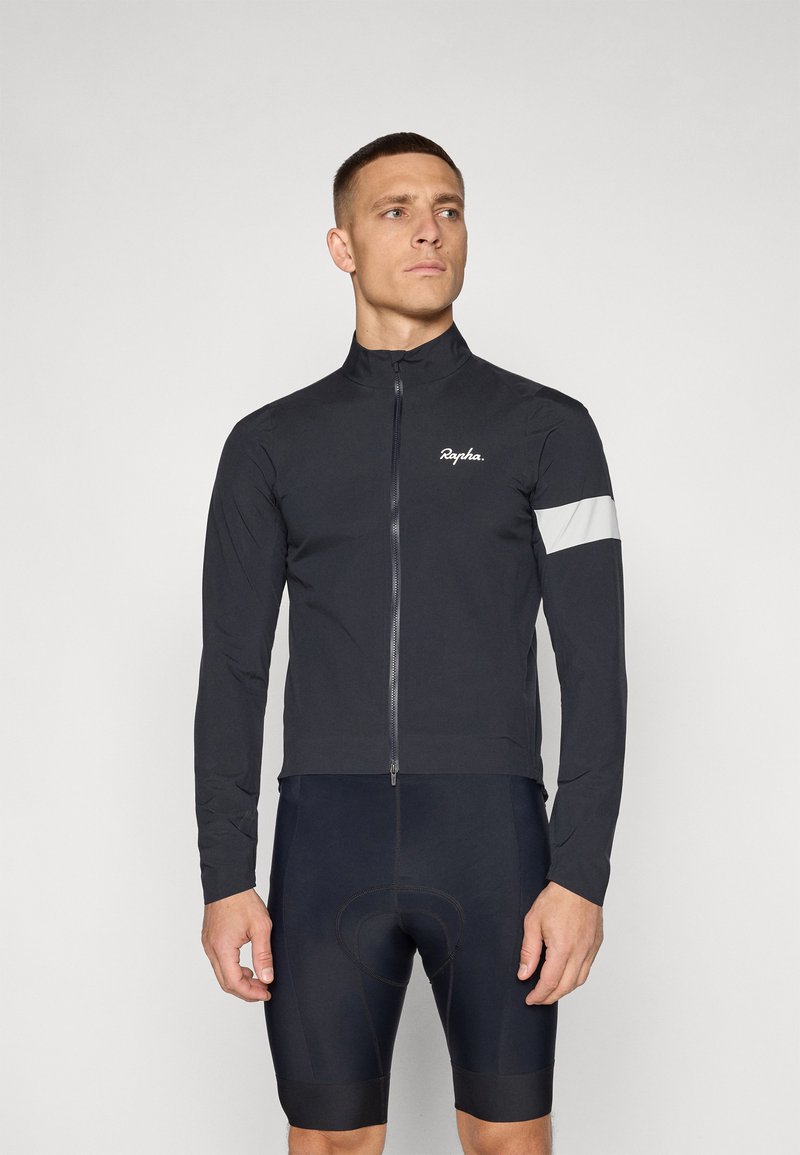 Rapha MENS CORE RAIN JACKET - Hardshell jacket - black/white/svart ...
