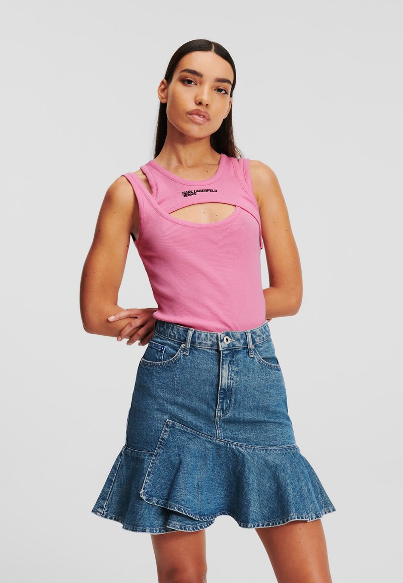 Karl Lagerfeld Jeans LAYERED TANK - Toppi - moonlite mauve/malva ...
