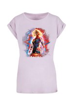 ABSOLUTE CULT CAPTAIN MARVEL - POSTER - T-Shirt print - lilac/lila ...