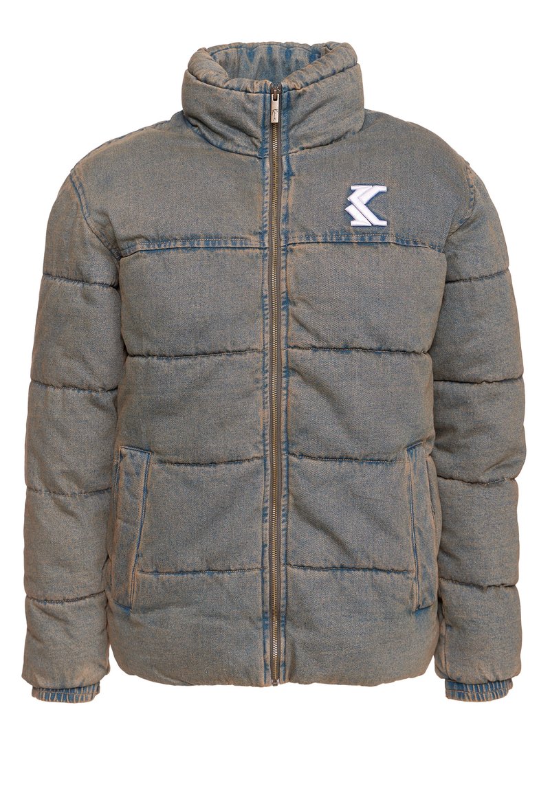 Karl Kani PUFFER JACKET - Winter jacket - dirty vintage blue/dark-blue ...