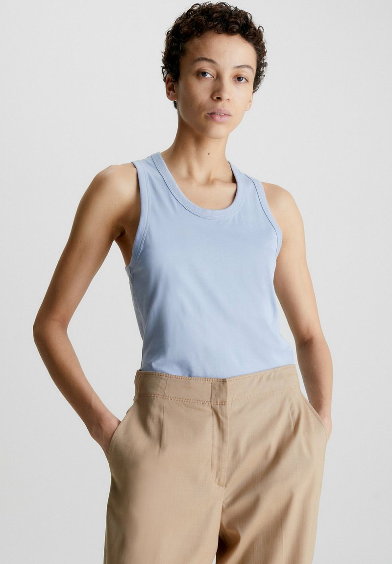 Calvin Klein RACERBACK TANK - Top - blue chime/blau - Zalando.de