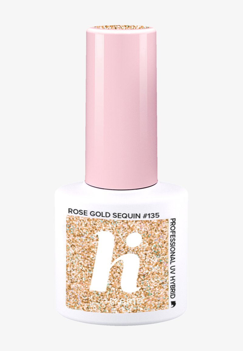 Hi Hybrid HI HYBRID UV GEL POLISH - Base Coat - rose gold sequin/rosa ...
