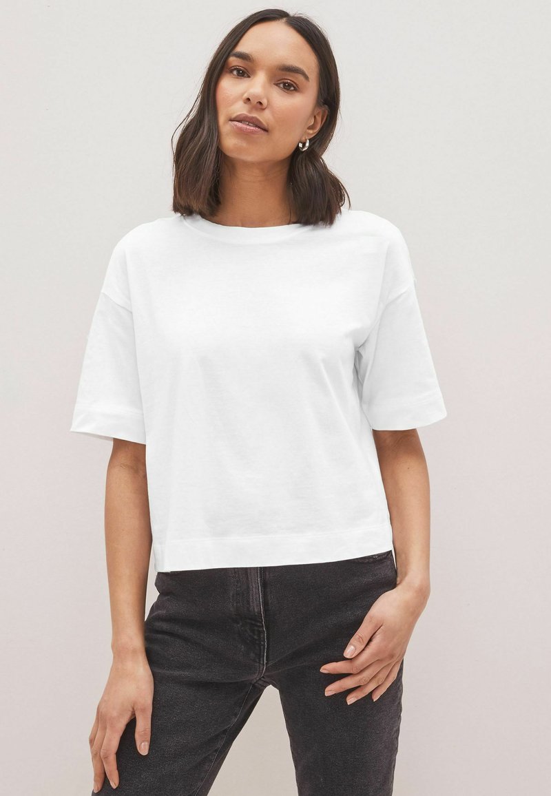 Next BOXY RELAXED FIT T-SHIRT - Tricou basic - white/alb - Zalando.ro