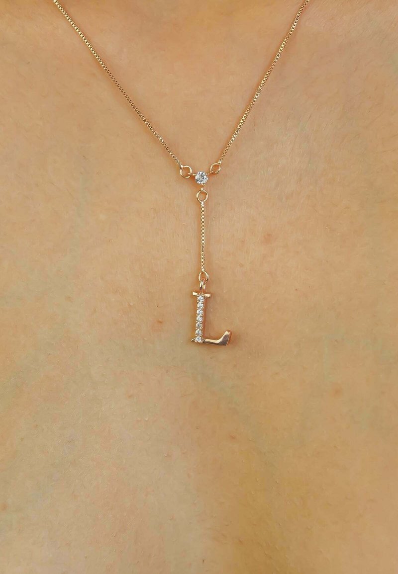 Bombay Sunset INITIAL ALPHABET LETTER L - Collar - rose gold-coloured ...