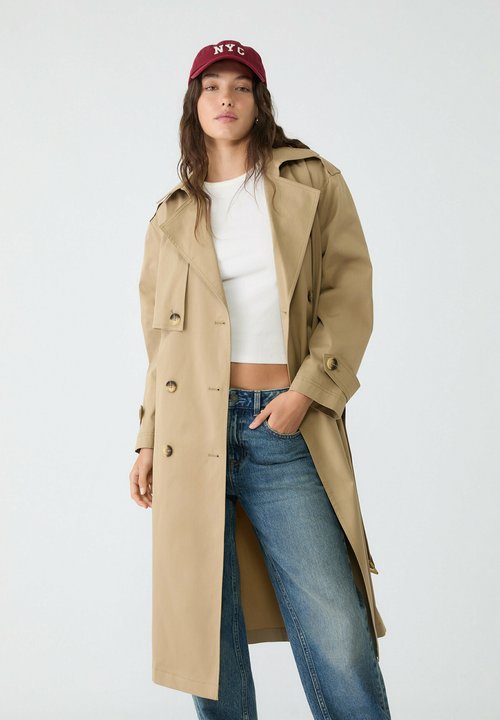 PULL&BEAR BASIC - Trench - beige - ZALANDO.BE