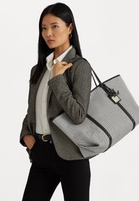 Lauren Ralph Lauren CANVAS & LEATHER LARGE EMERIE TOTE - Shopping bags ...