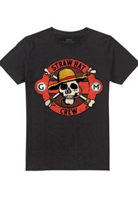NETFLIX ONE PIECE STRAW HAT CREW SKULL - Print T-shirt - black - Zalando