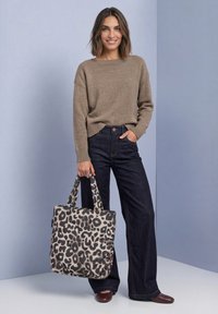 Street One LINED SHOPPER BAG WITH LEOPARD PRINT - Einkaufstasche ...
