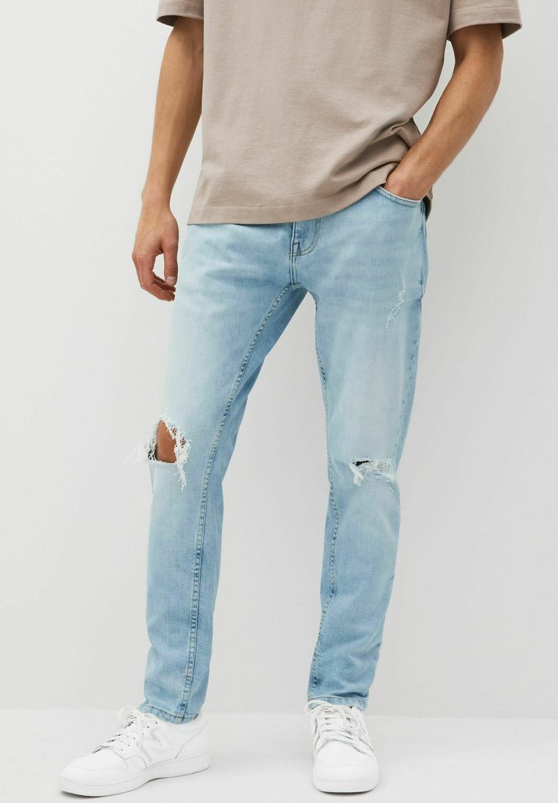 Next RIPPED - Slim fit jeans - bleach light blue/blauw - Zalando.nl