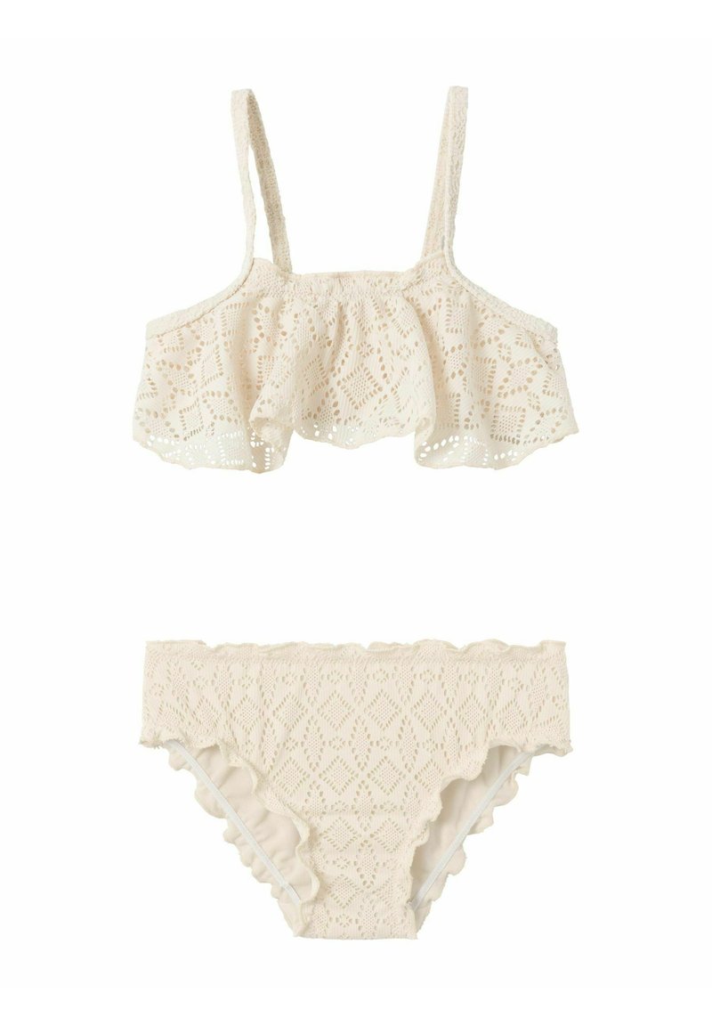 Lil' Atelier SET - Bikini - turtledove/vit - Zalando.se