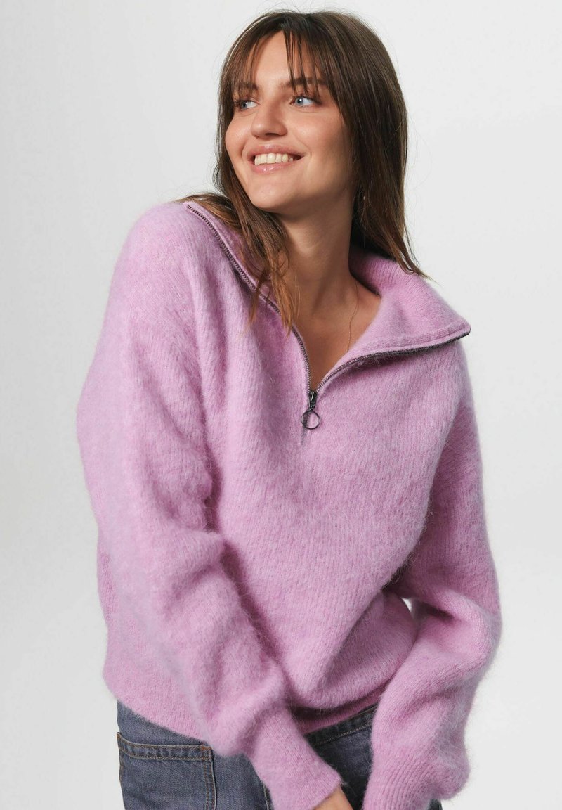 Sissy-Boy MIT REISSVERSCHLUSS - Strickpullover - hellrosa/rosa - Zalando.de