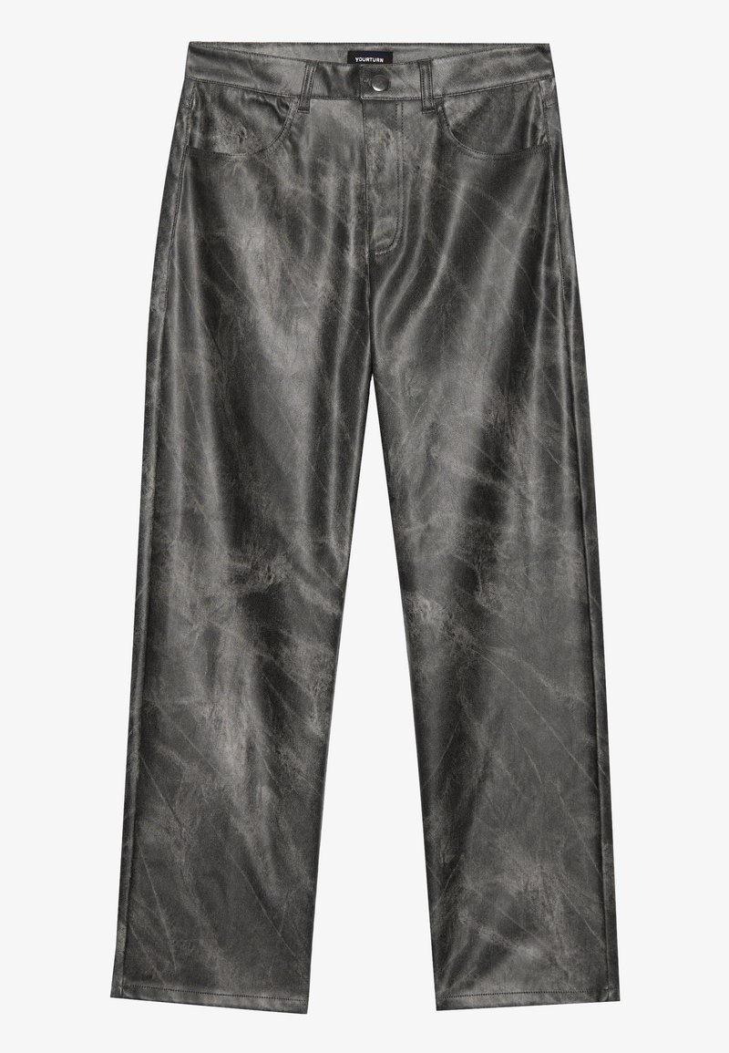 YOURTURN TIEDYE PANTS UNISEX - Baggy Jeans - grey - Zalando.co.uk